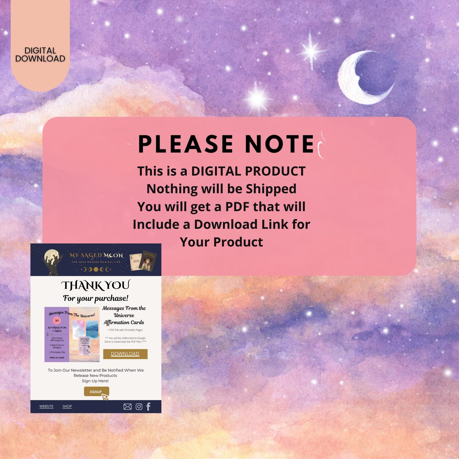Messages From the Universe Affirmation Cards | Printable Affirmation ...