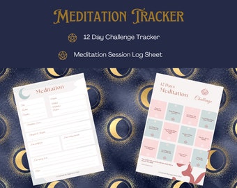 Meditation Tracker Printable Daily Meditation Journal Weekly Meditation ...
