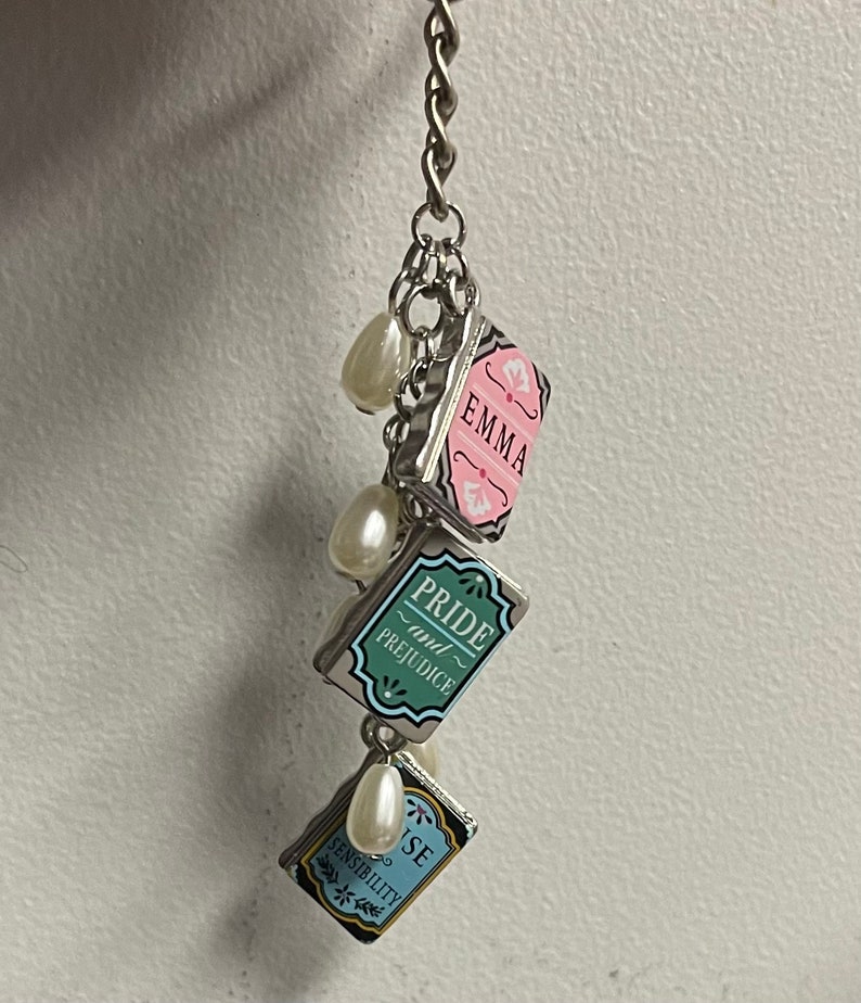 Jane Austen Works Keychain Book Keychain Jane Austen Keychain - Etsy