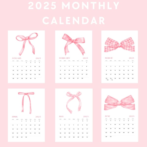 Coquette Calendar 2025 - Etsy