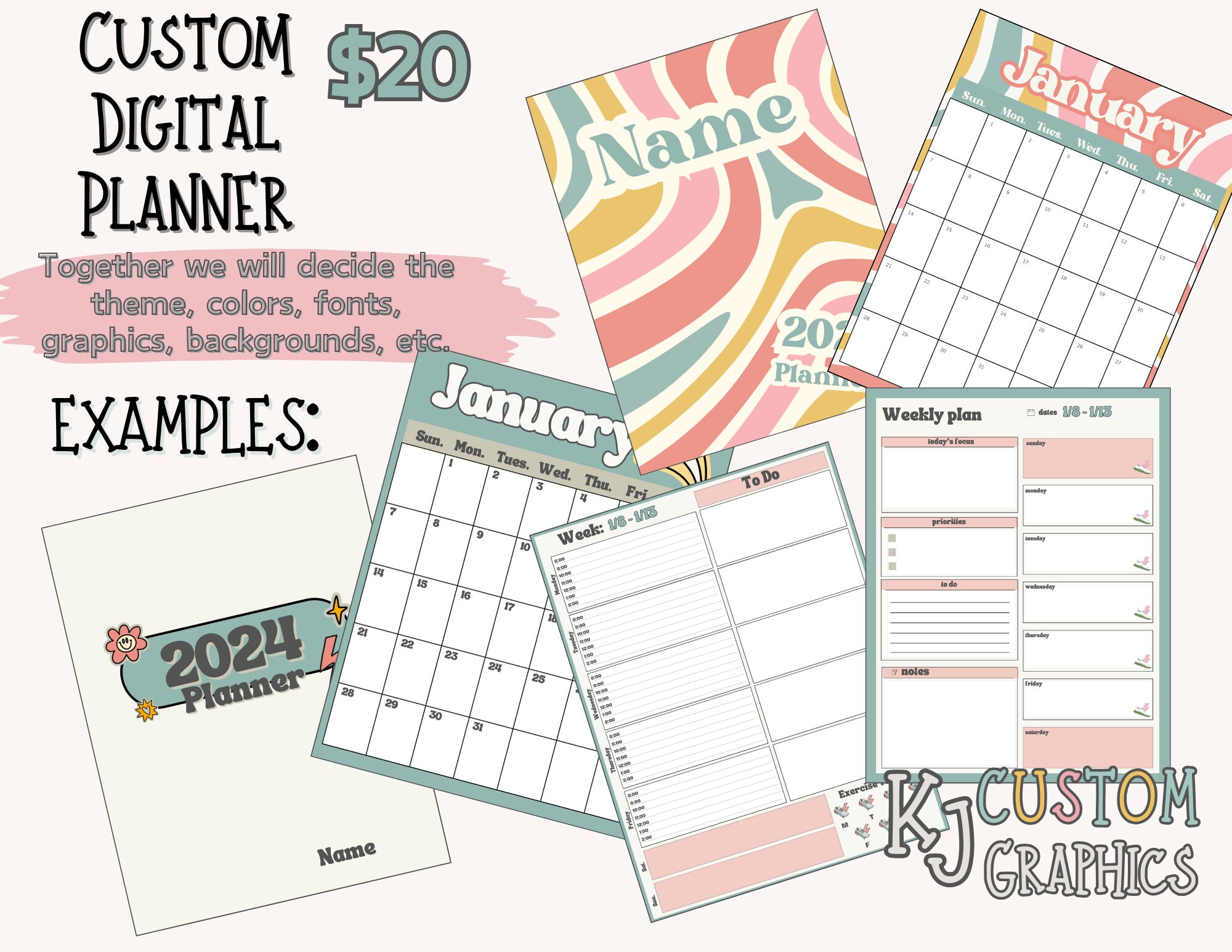 Custom Digital Planner - Etsy