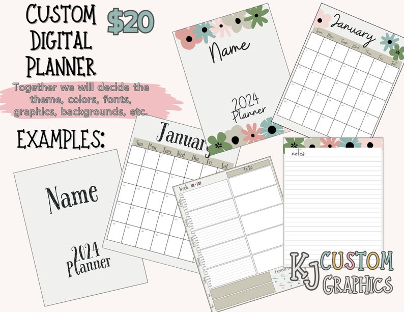 Custom Digital Planner - Etsy