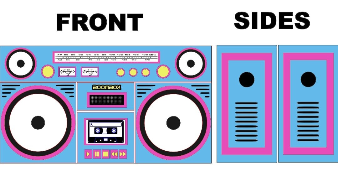 Boombox File Svg Pdf, This is a File, Shown on Pictures is What Can Be ...