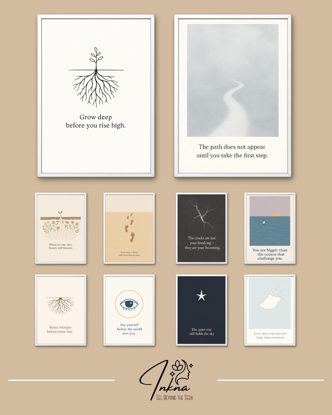 10 Reflective Inspirational Posters | Printable Wall Art | Self Growth ...