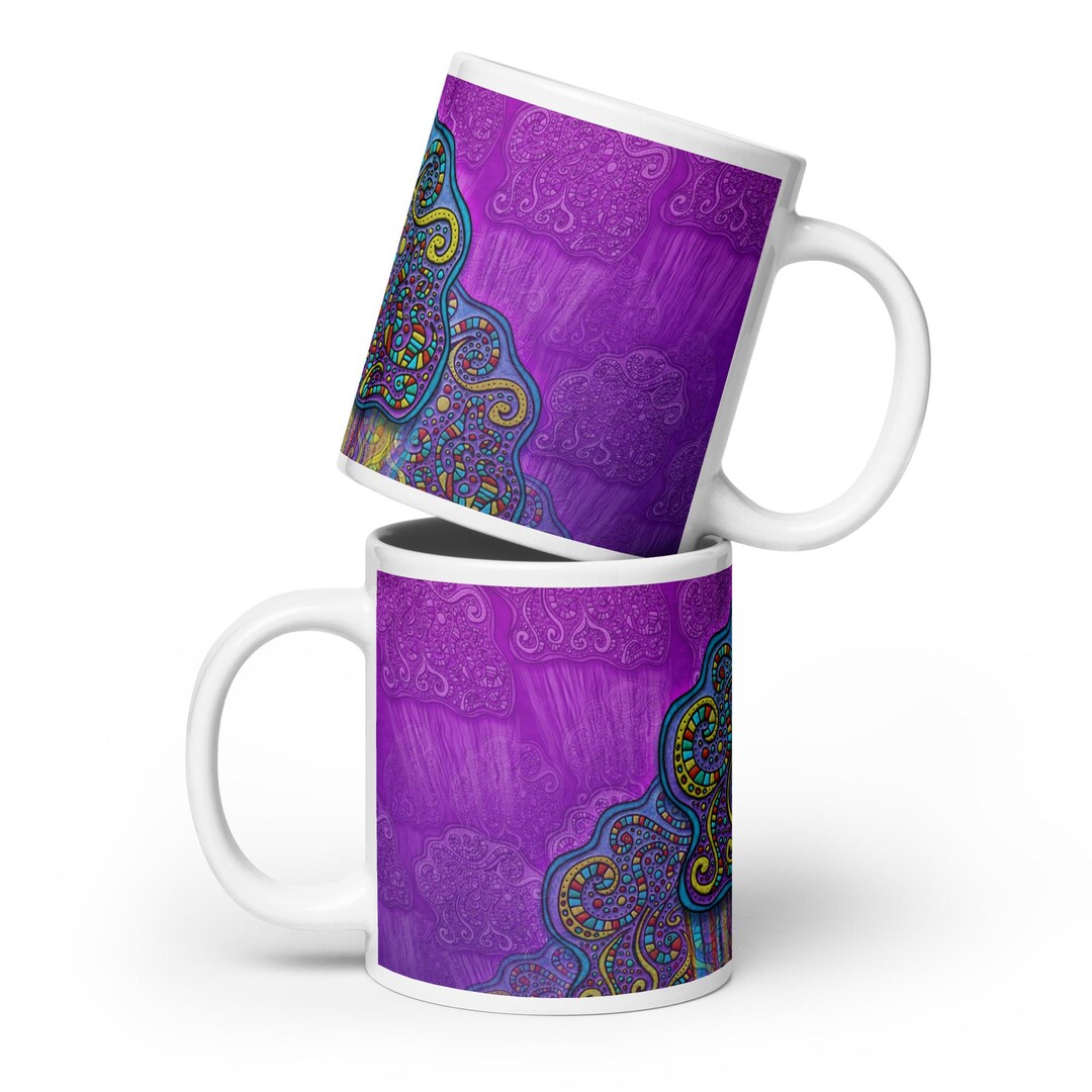 Emergence - Abstract Art Mug, White - a Unique Gift for Friends, Family ...