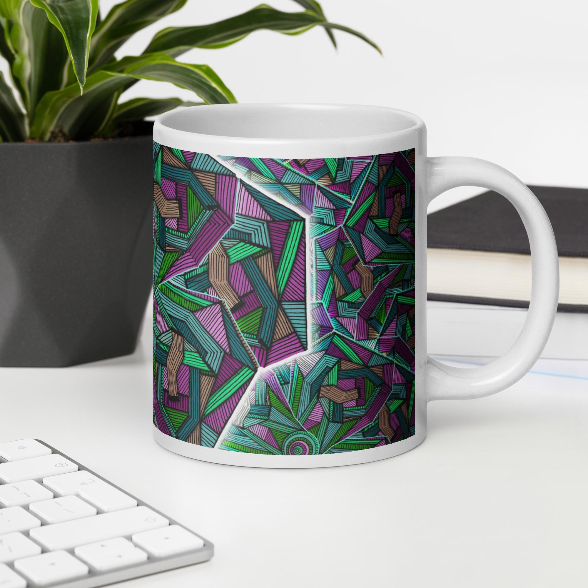 Catalyst - Abstract Art Mug, White - a Unique Gift for Friends, Family ...