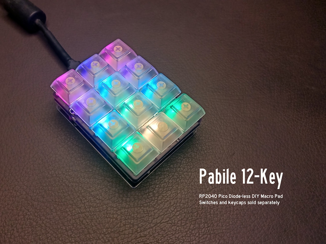 Pabile P12 12-key 4x3 Grid Programmable RP2040 Mechanical Macro Pad ...