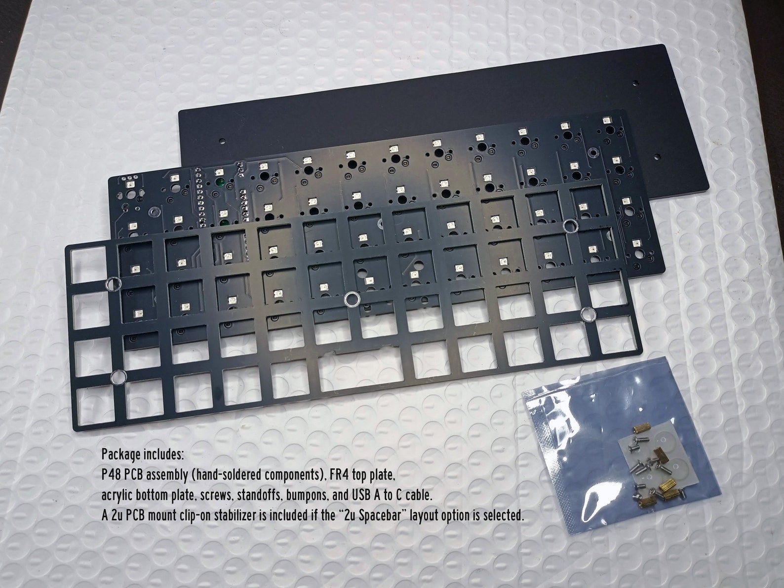 Pabile P48 48-key 4x12 Grid Mechanical Keyboard DIY Barebones Kit - Etsy