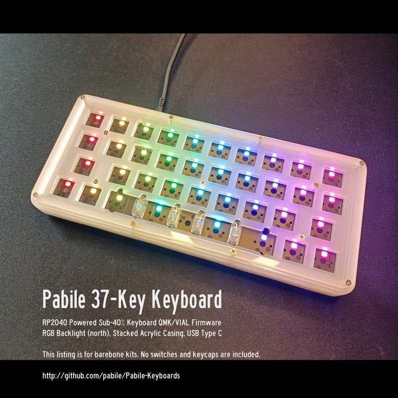 Pabile DIY P37 37-key Qaz Layout Programmable Mechanical Macro Pad ...