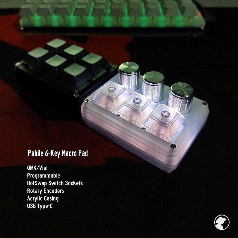 Pabile 6-key P6 Ready to Use Programmable Macro Pad Mechanical Keyboard ...