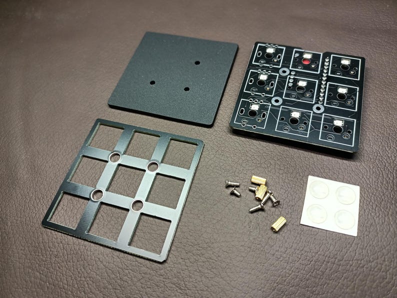 Pabile P9 3x3 Grid Macro Pad With Rotary Encoder QMK Vial RGB Hot Swap Programmable Mechanical ...