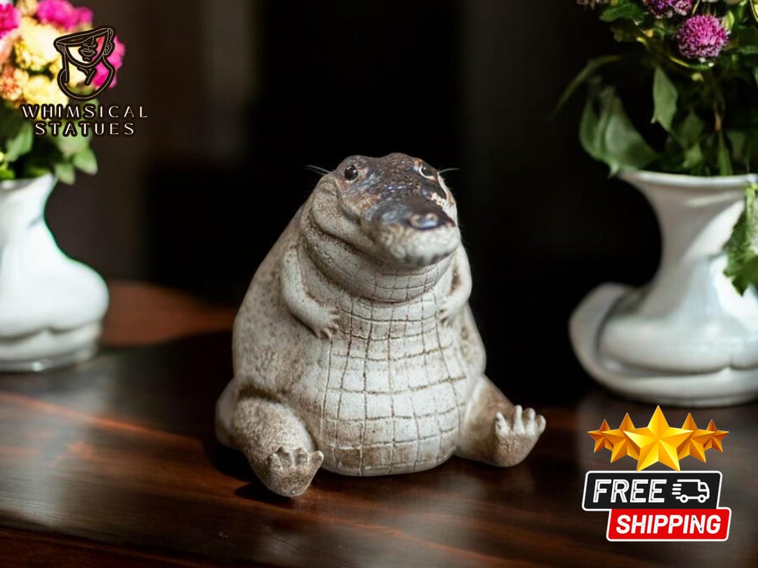 Ceramic Crocodile Tea Pet | Cute Sand Alligator Figurine | Unique ...