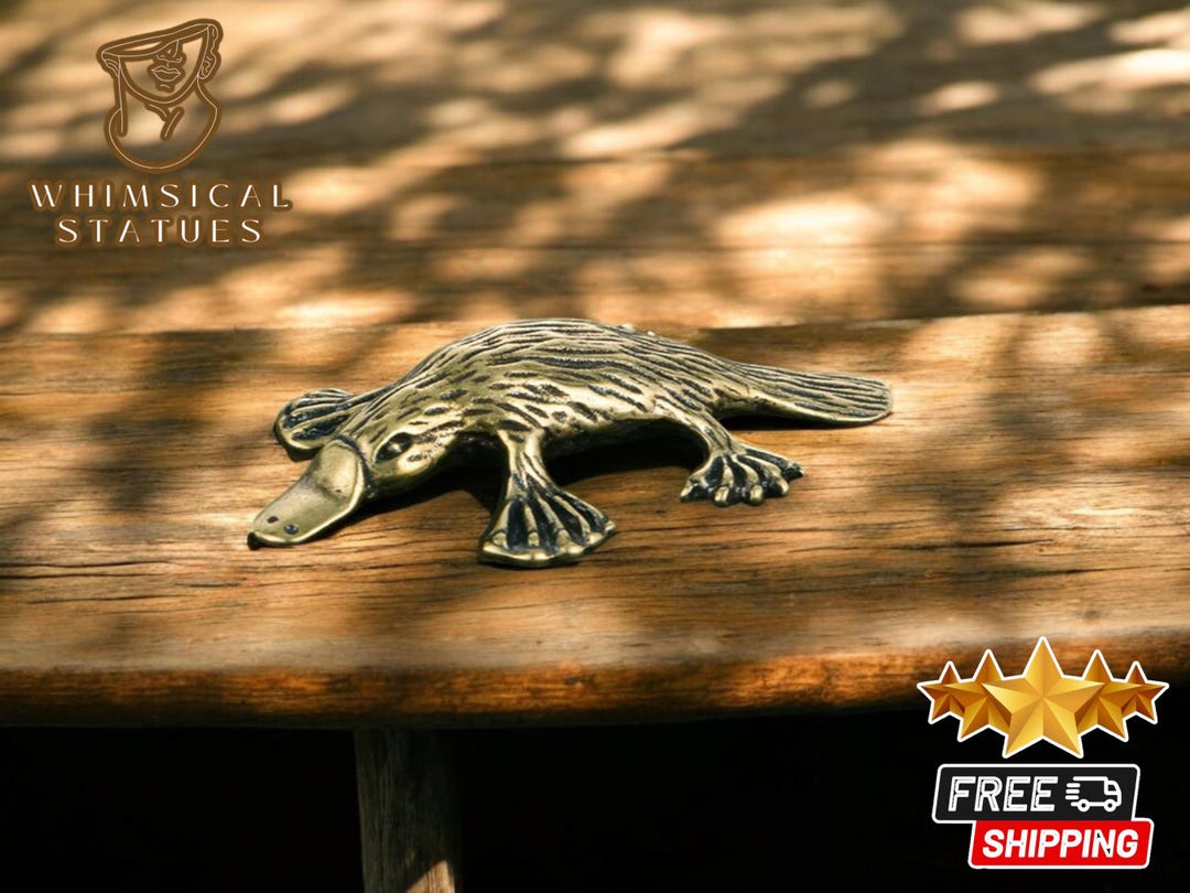 Brass Platypus Figurine | Miniature Animal Tea Pet | Small Desktop ...