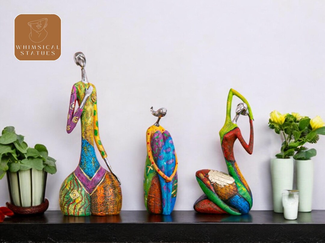 Woman Decorative Sculpture | Tabletop Display Statue | Craft Ornament ...