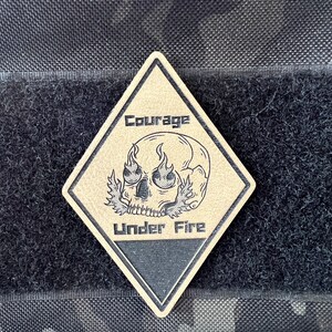 Courage Under Fire Patch, Hook and Loop - Tan - Etsy