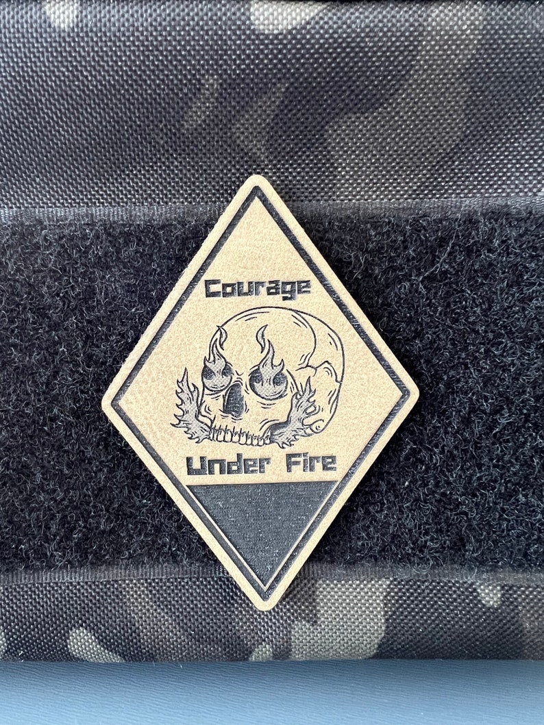 Courage Under Fire Patch, Hook and Loop - Tan - Etsy
