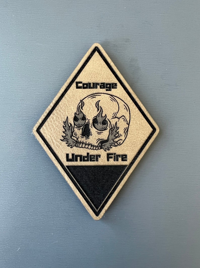 Courage Under Fire Patch, Hook and Loop - Tan - Etsy