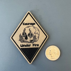 Courage Under Fire Patch, Hook and Loop - Tan - Etsy