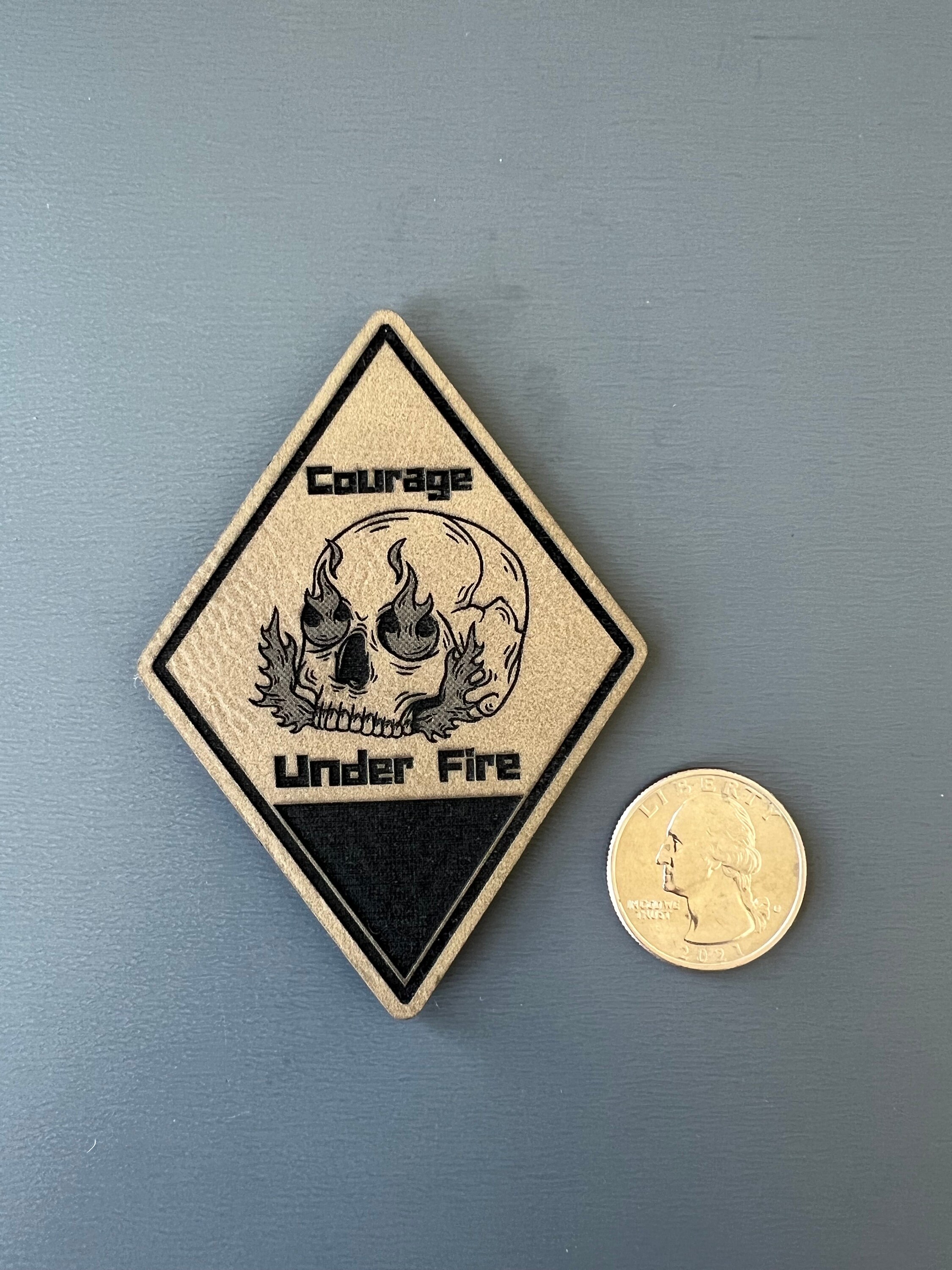 Courage Under Fire Patch, Hook and Loop - Tan - Etsy