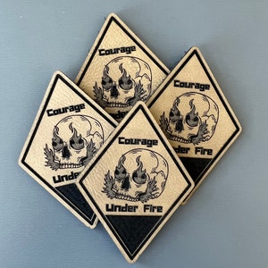 Courage Under Fire Patch, Hook and Loop - Tan - Etsy