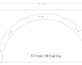 N-scale T-trak (end Cap 19" Radius) Depressed Kit - Etsy