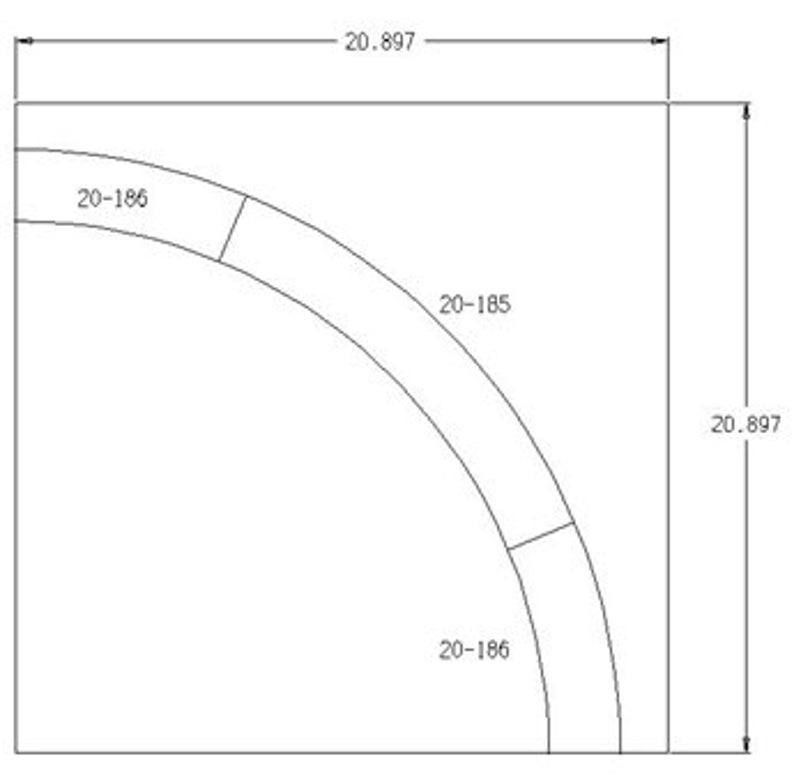 N-scale T-trak (outside Corner 19" Radius) Flush Kits - Etsy