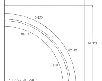 N-scale T-trak (outside Corner 19" Radius) Depressed Kits - Etsy