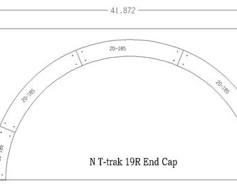 N-scale T-trak (end Cap 12" Radius) Flush Kit - Etsy