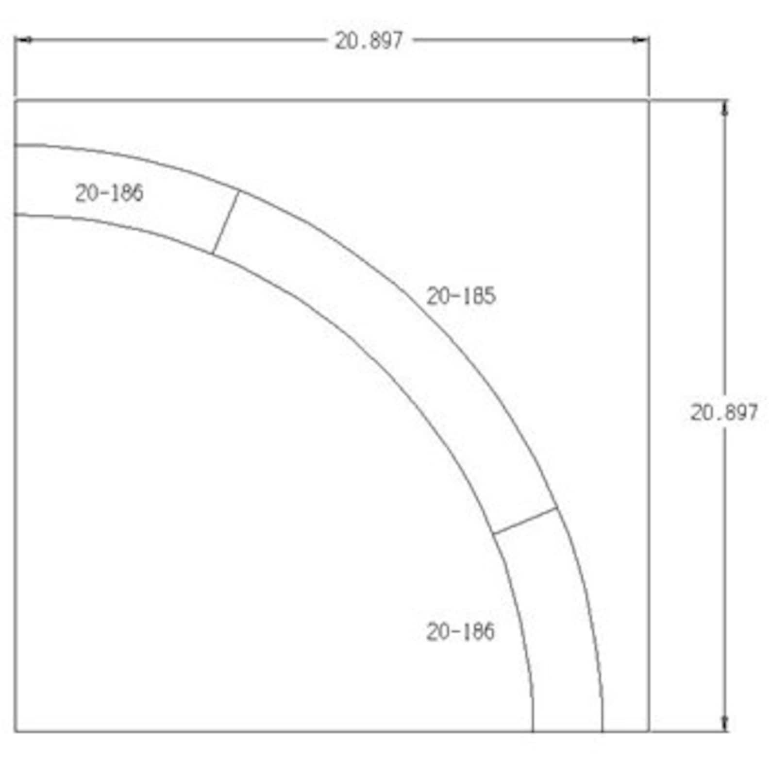 N-scale T-trak (outside Corner 19" Radius) Depressed Kits - Etsy