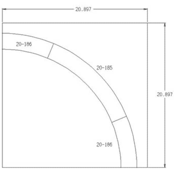 N-scale T-trak outside Corner 19 Radius Depressed Kits - Etsy