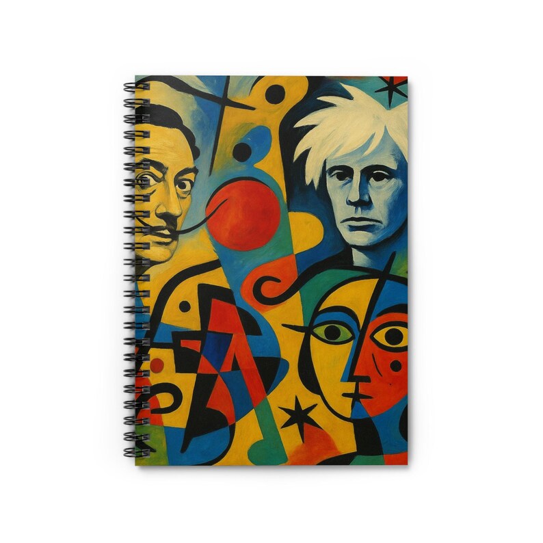 Artistic Spiral Notebook - Colorful Abstract Design, Perfect for ...