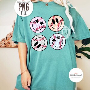 Sparkly Baseball PNG, Smile Face Baseball Png Sublimation, Baseball PNG ...