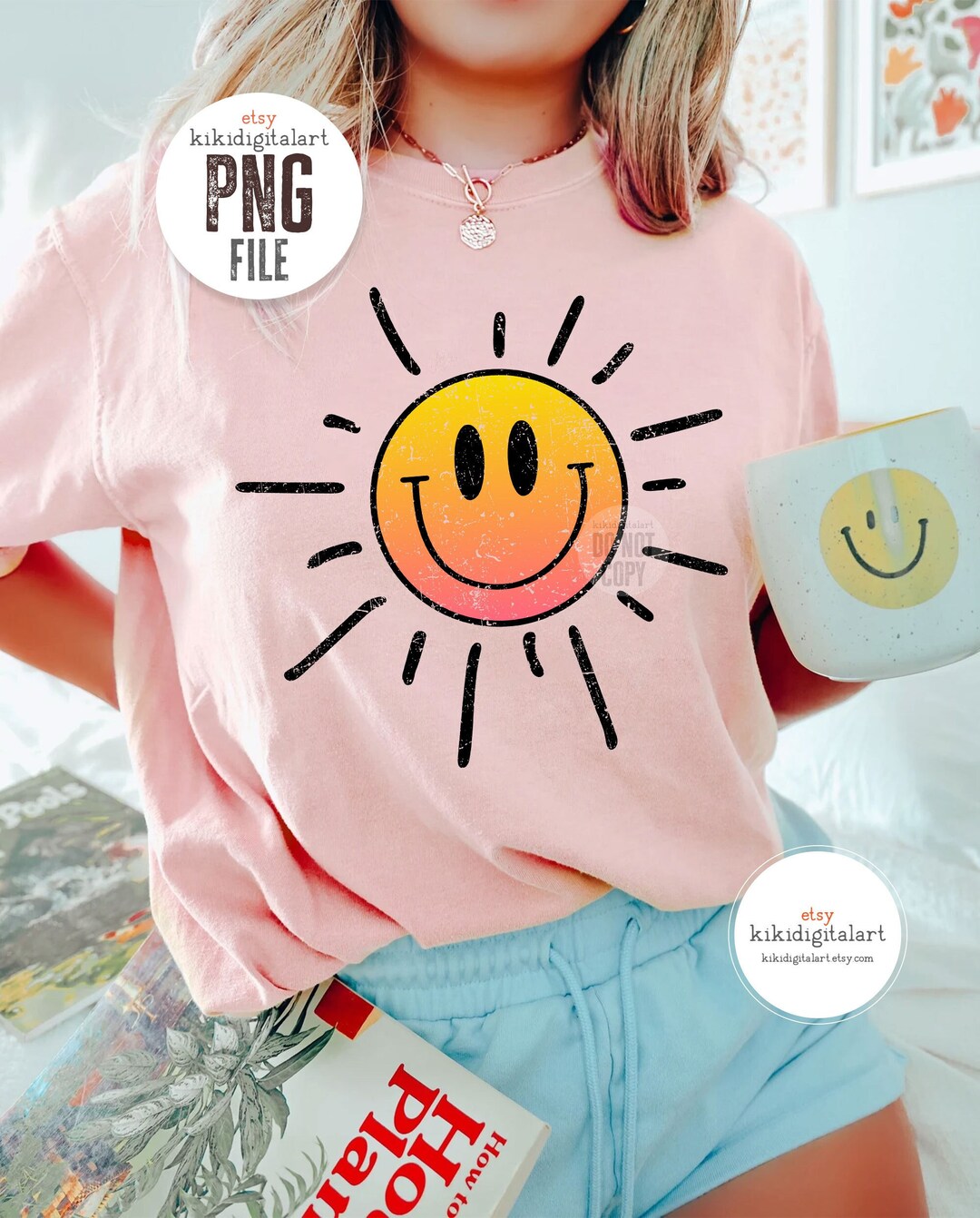 Smile Sun Png / Sunshine Smile Face PNG / Sunshine Png / Summer Shirt ...