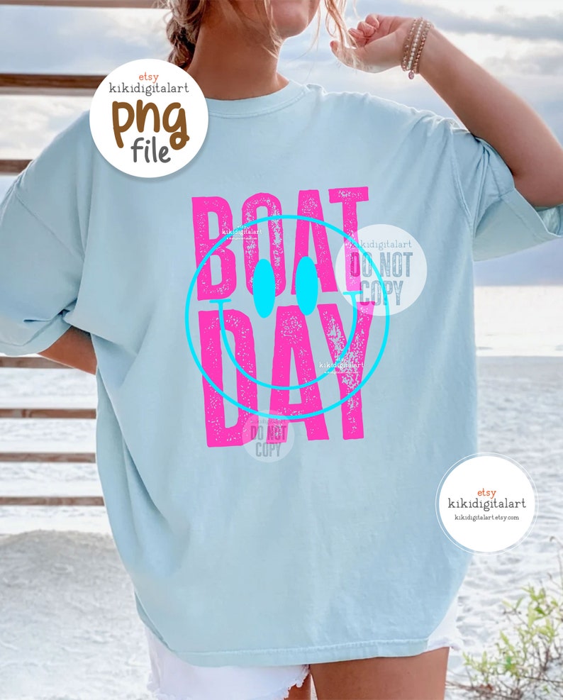 Smile Boat Day PNG / Summer Png / Lake T-shirt Png Sublimation Designs ...