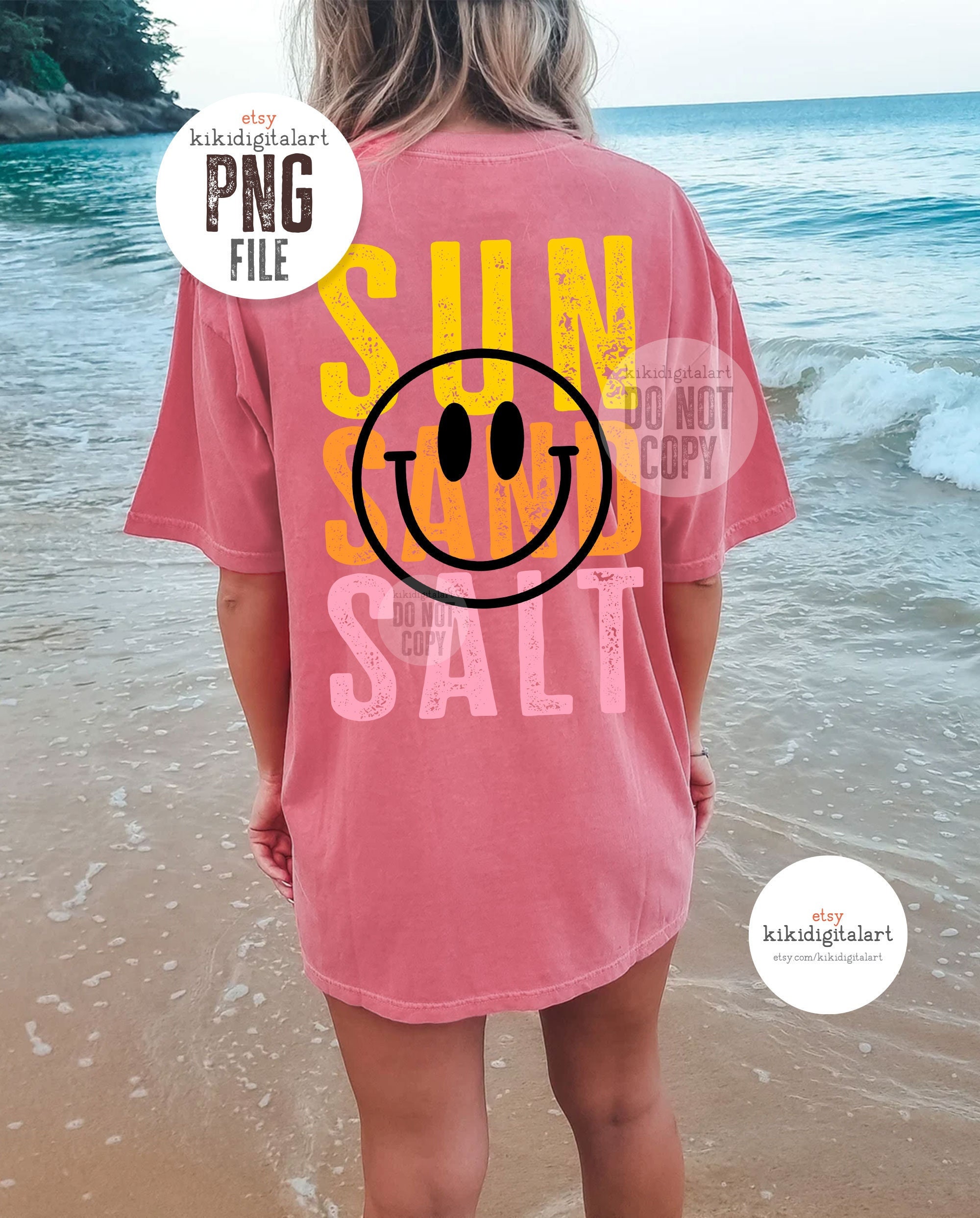 Sun Sand Salt PNG, Retro Summer PNG, Trendy Summer Shirt Png ...