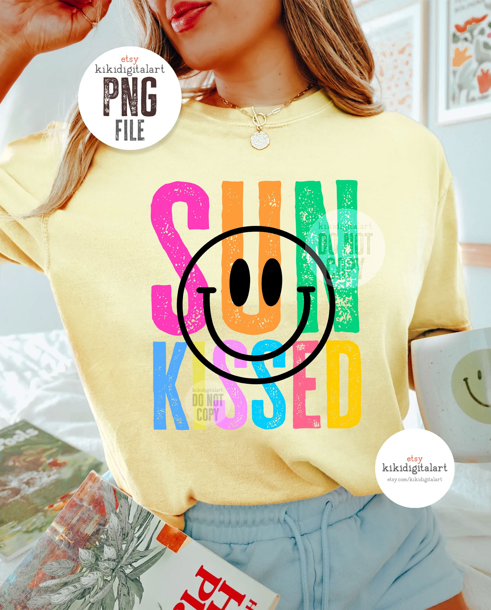 Sun Kissed PNG / Bright Summer Png / Beach Bum Sublimation Designs ...