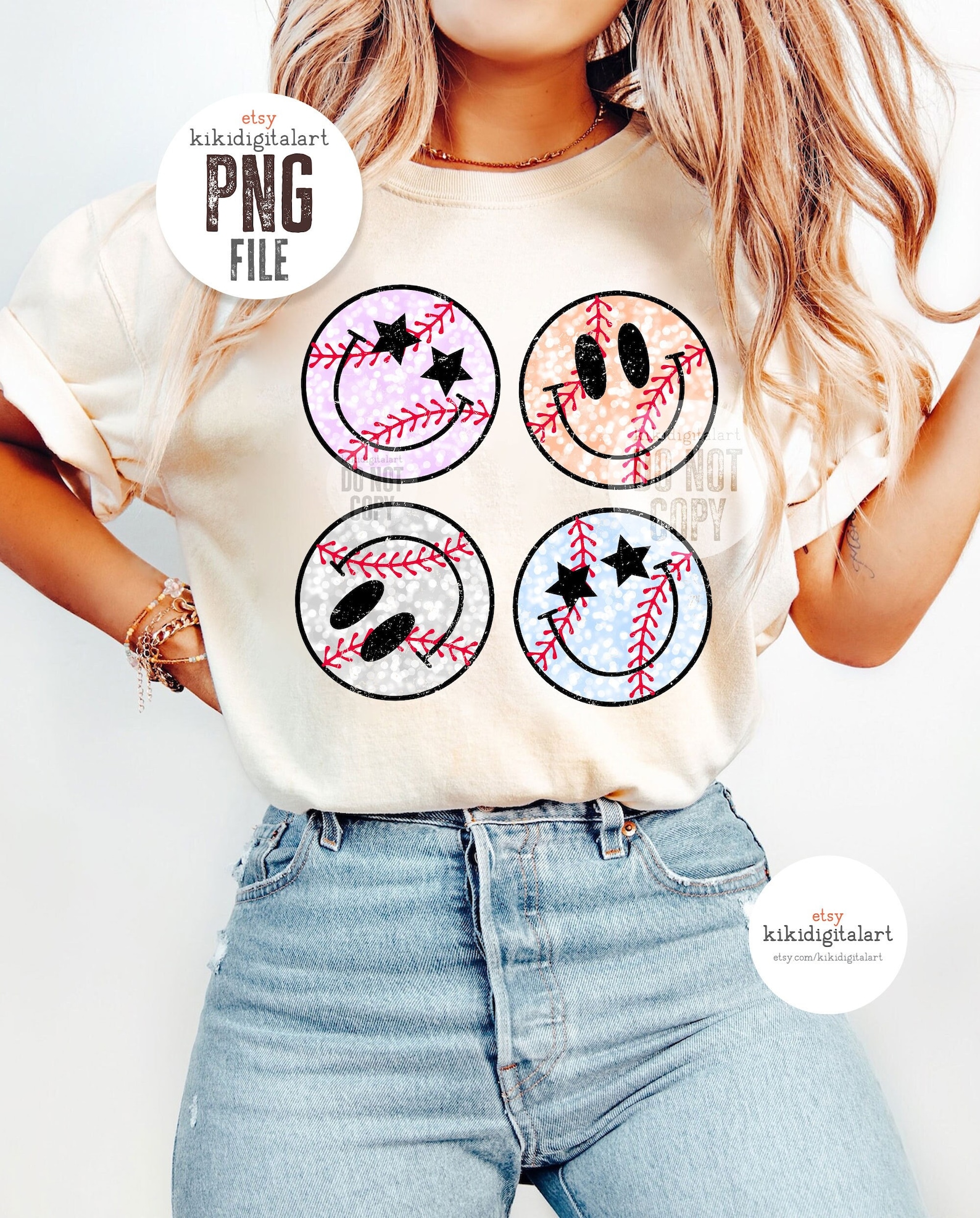 Sparkly Baseball PNG, Smile Face Baseball Png Sublimation, Baseball PNG ...