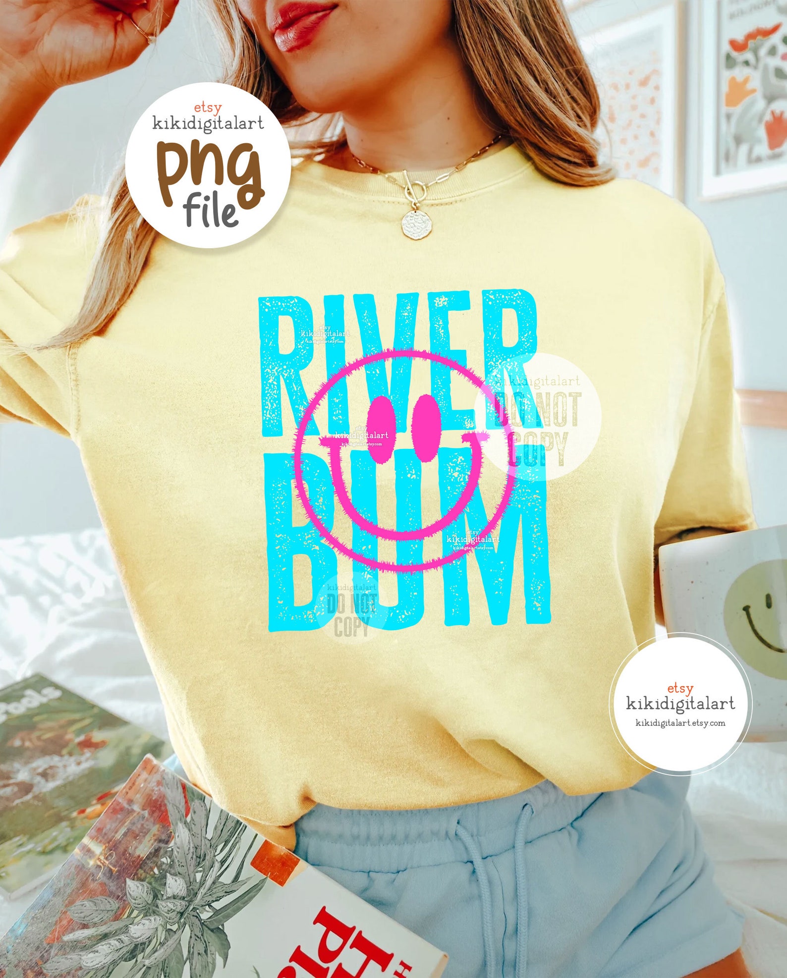 Smile River Bum PNG / Bright Summer Shirt Png / River Bum Sublimation ...