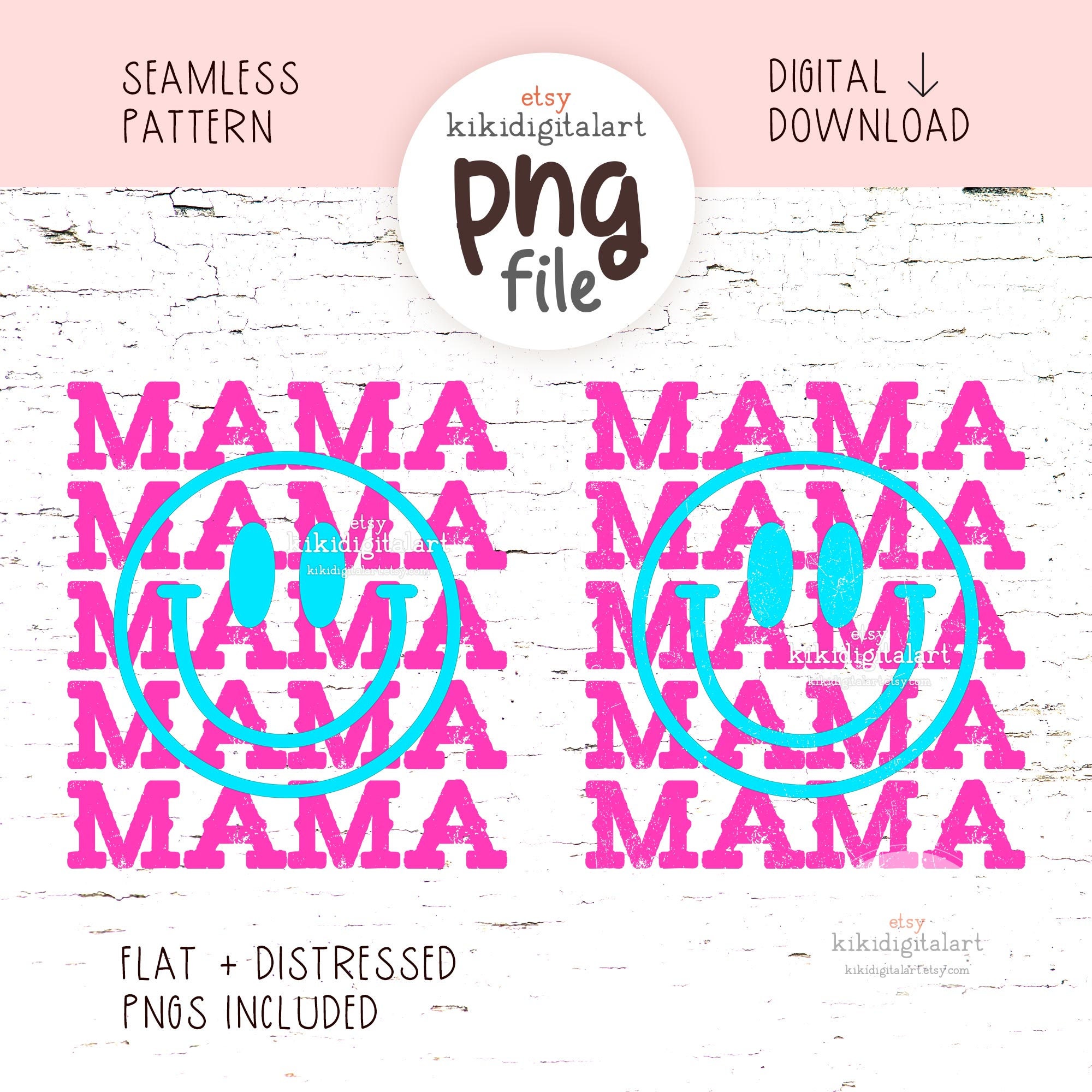 Hot Pink Mama PNG / Smile Mom Png Sublimation Designs, Happy Mama T ...