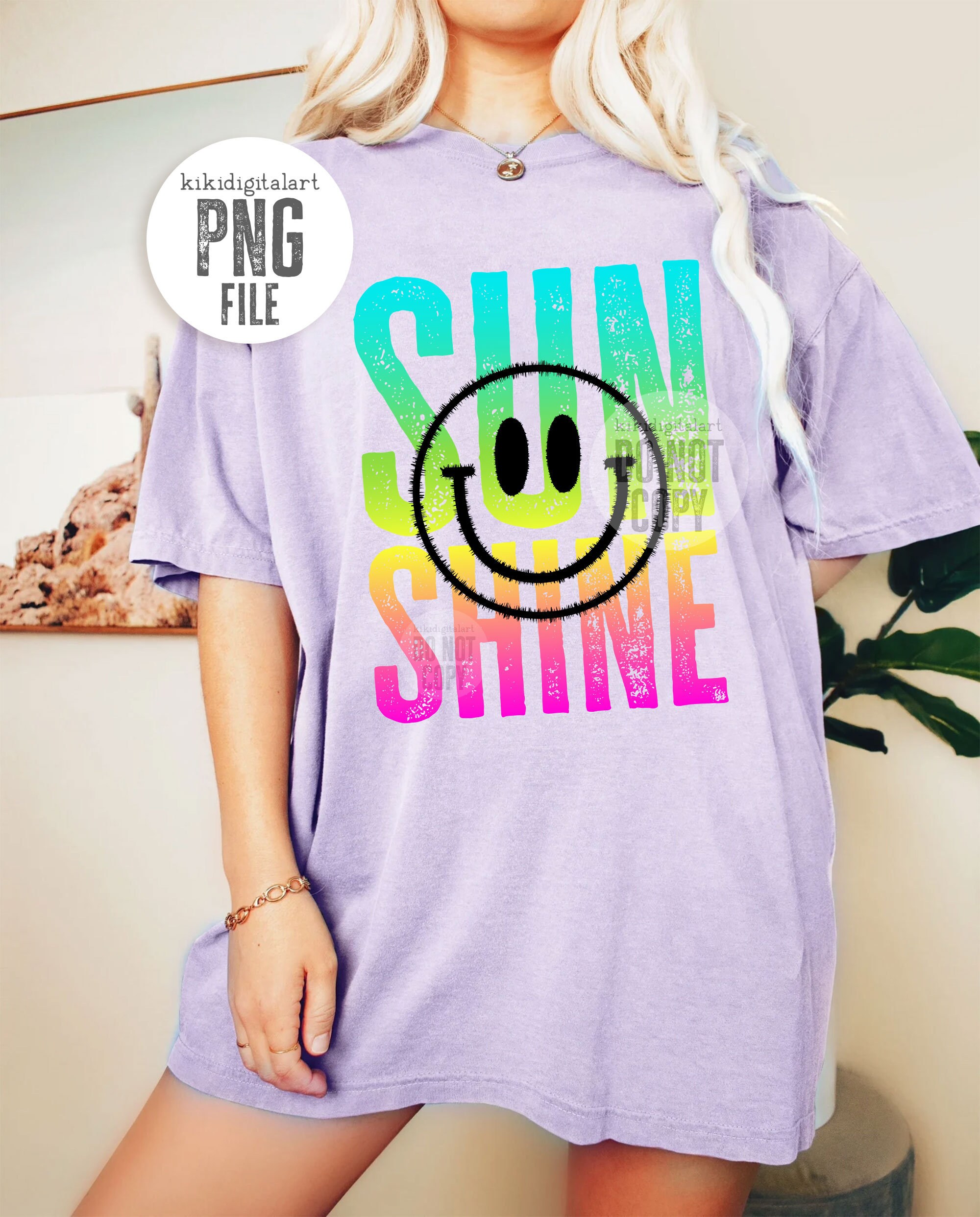 Sunshine Smile Face Png / Sun Png Sublimation Transfers / Trendy Summer ...