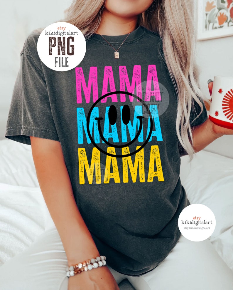 Smile Mama PNG / Summer Png / Mom Png T-shirt Sublimation Designs ...