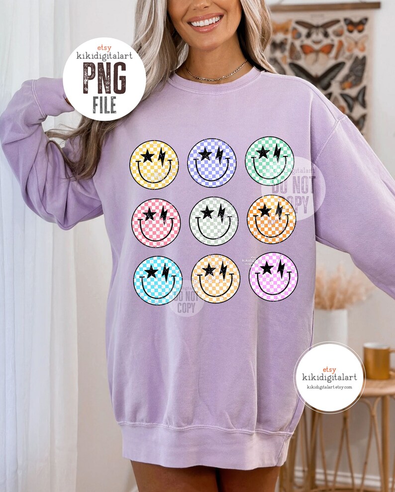 Checkered Happy Faces PNG / Colorful Smile Face PNG, Checkerboard Png ...