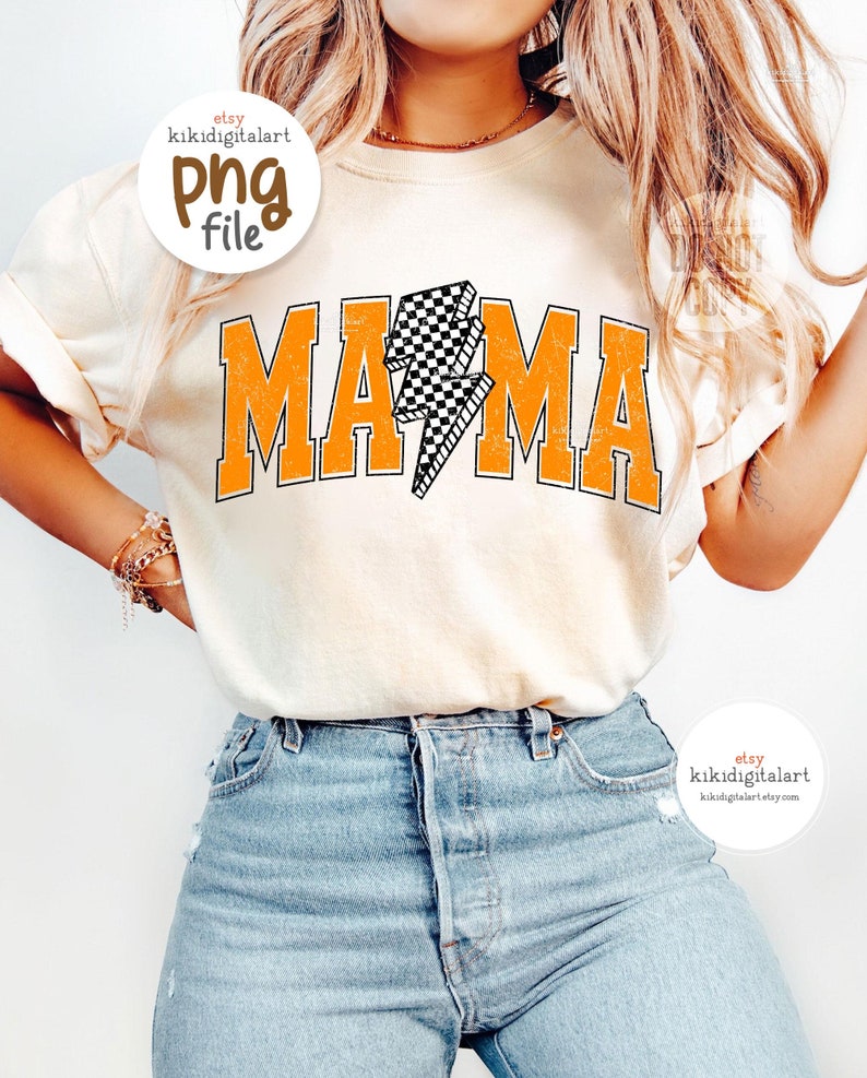 Fall Mama PNG / Retro Fall Mom Png, Lightning Bolt Thanksgiving Png ...
