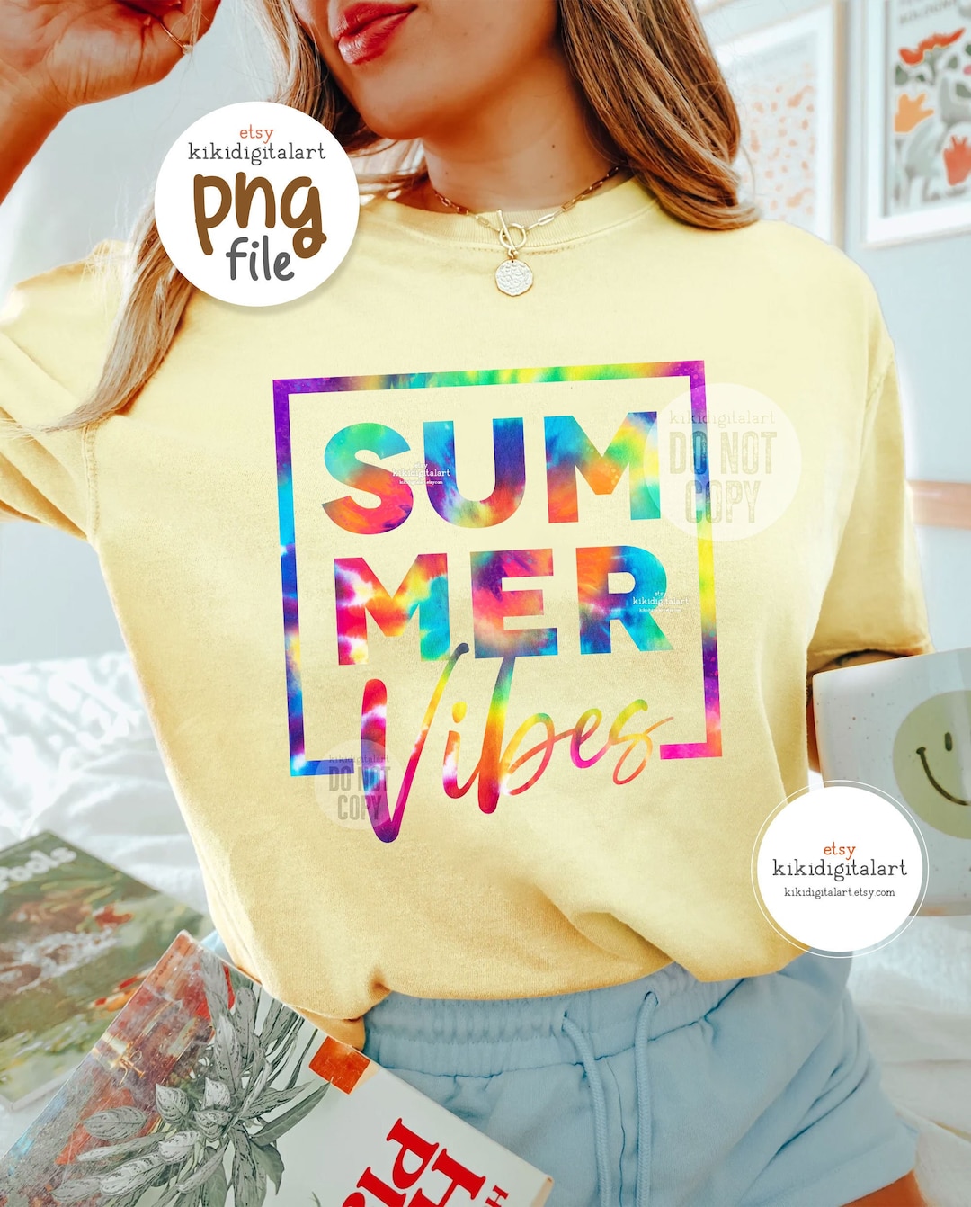 Tie Dye Summer Vibes PNG / Summer Png / Beach T-shirt Png Sublimation ...