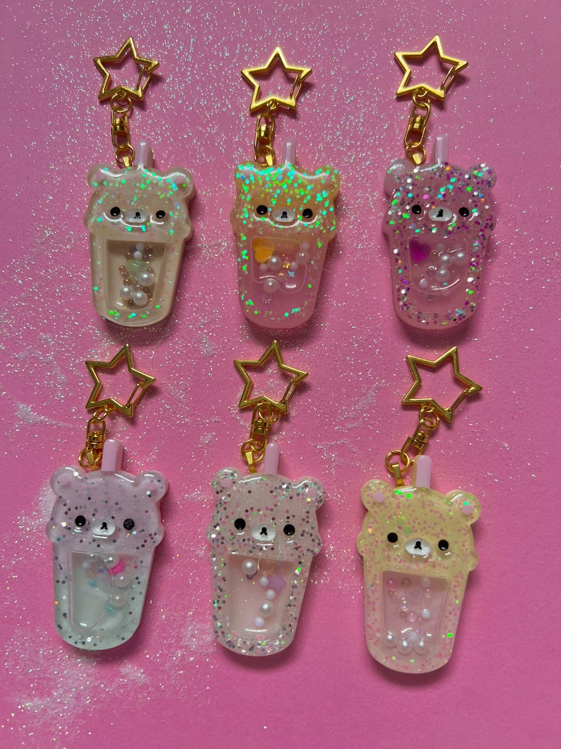 Boba Bear Bubble Tea Shaker Keychain! - Etsy