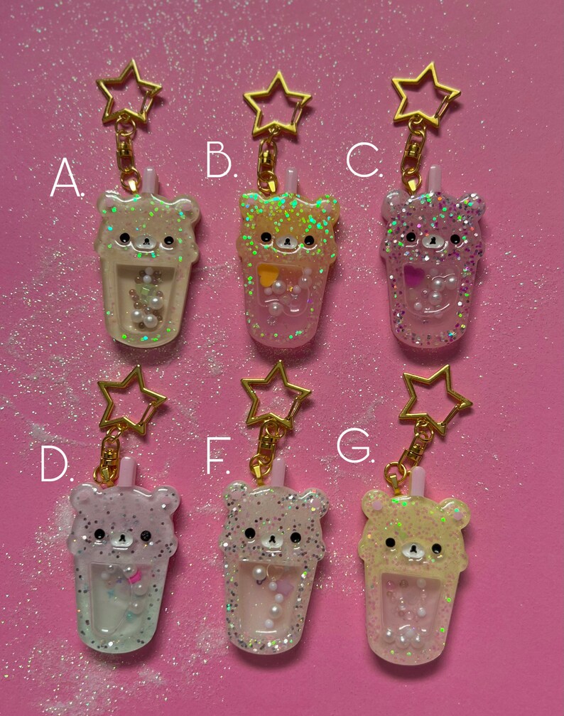 Boba Bear Bubble Tea Shaker Keychain! - Etsy