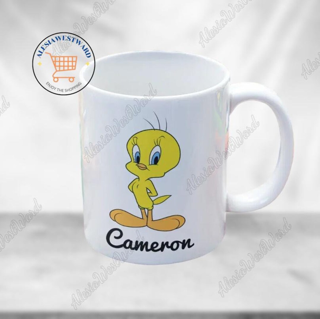 Tweety Bird Mug, Tweety Mug, Tweety Coffee Cup, Tweety Tea Mug, Tweety ...