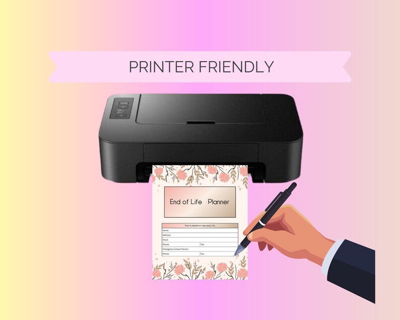 End of Life Planner Instant PDF Download Size A4 & US Letter 101 Pages Printer Friendly PDF ...