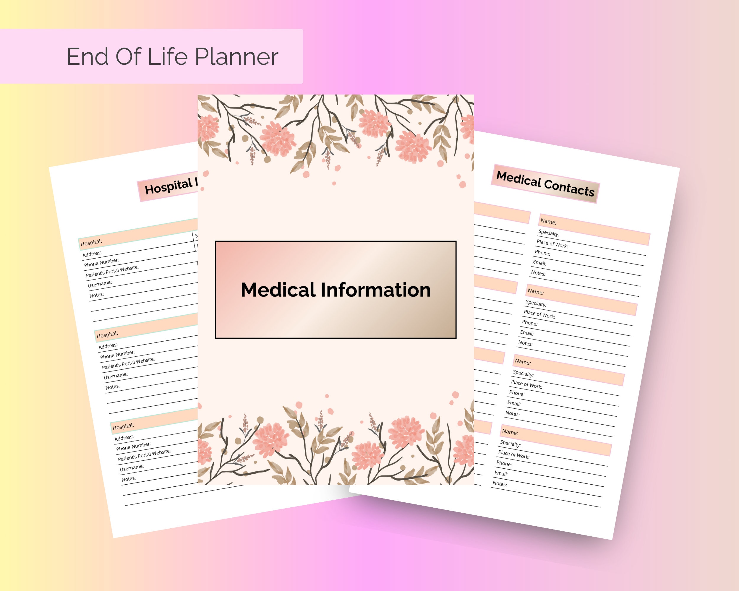 End of Life Planner Instant PDF Download Size A4 & US Letter 101 Pages ...