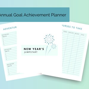 Annual Goal Achievement Planner | Simple Version | Instant Download ...